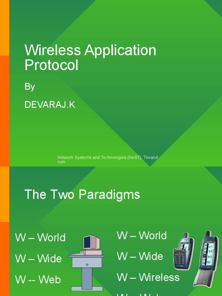 Wireless Application Protocol: by Devaraj.K | PDF | Internet & Web ...