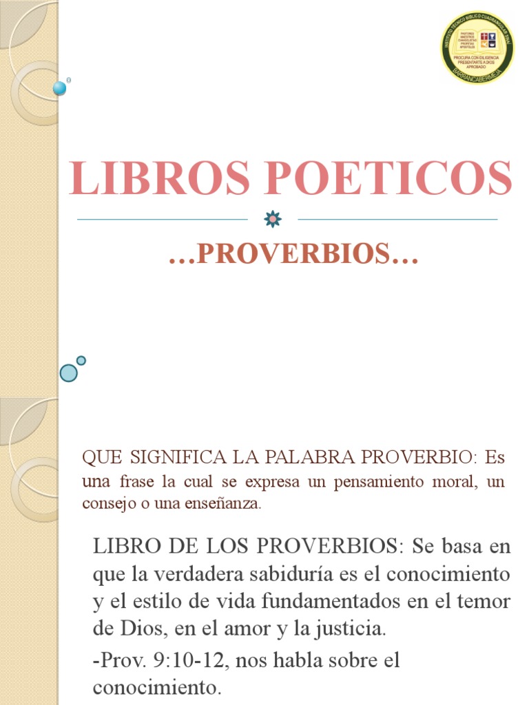 Libros Poeticos-Proverbios 2 | PDF