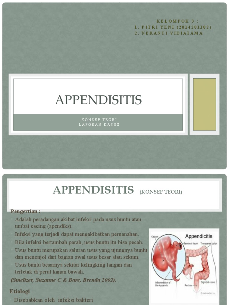 Teori dan Kasus Apendisitis Lengkap | PDF
