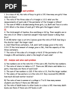 Partitive Proportion Word Problems | PDF | Ratio | Triangle