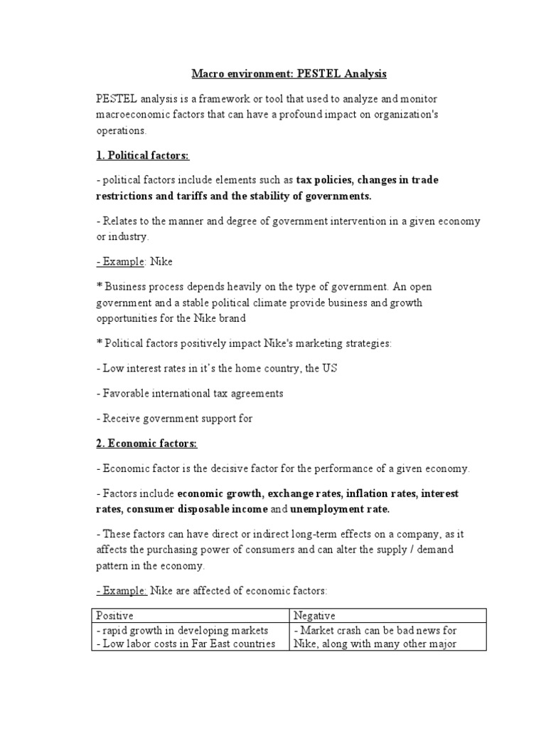 Macro Environment: PESTEL Analysis | PDF | Economic Growth | Macroeconomics