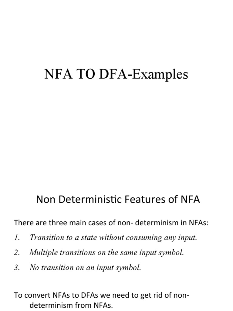 NFA To DFA Example | PDF | Theory Of Computation | Algorithms