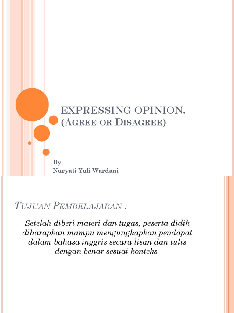 Expressing Opinion Material | PDF