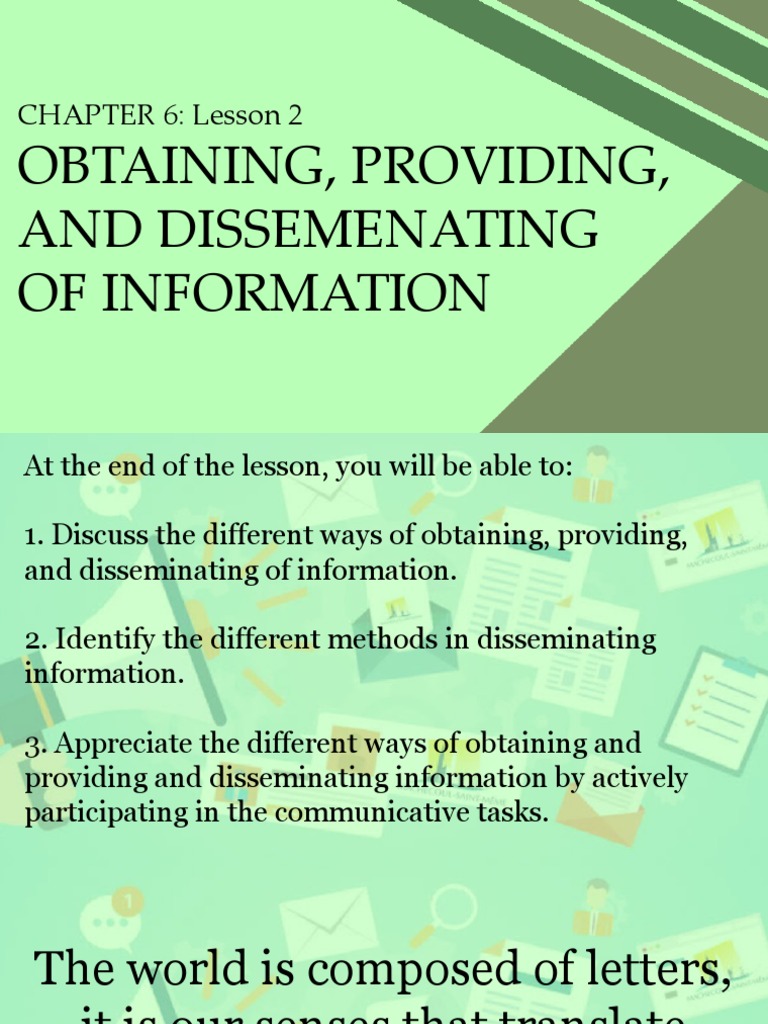 Methods of Information Dissemination | PDF | Information | Mass Media