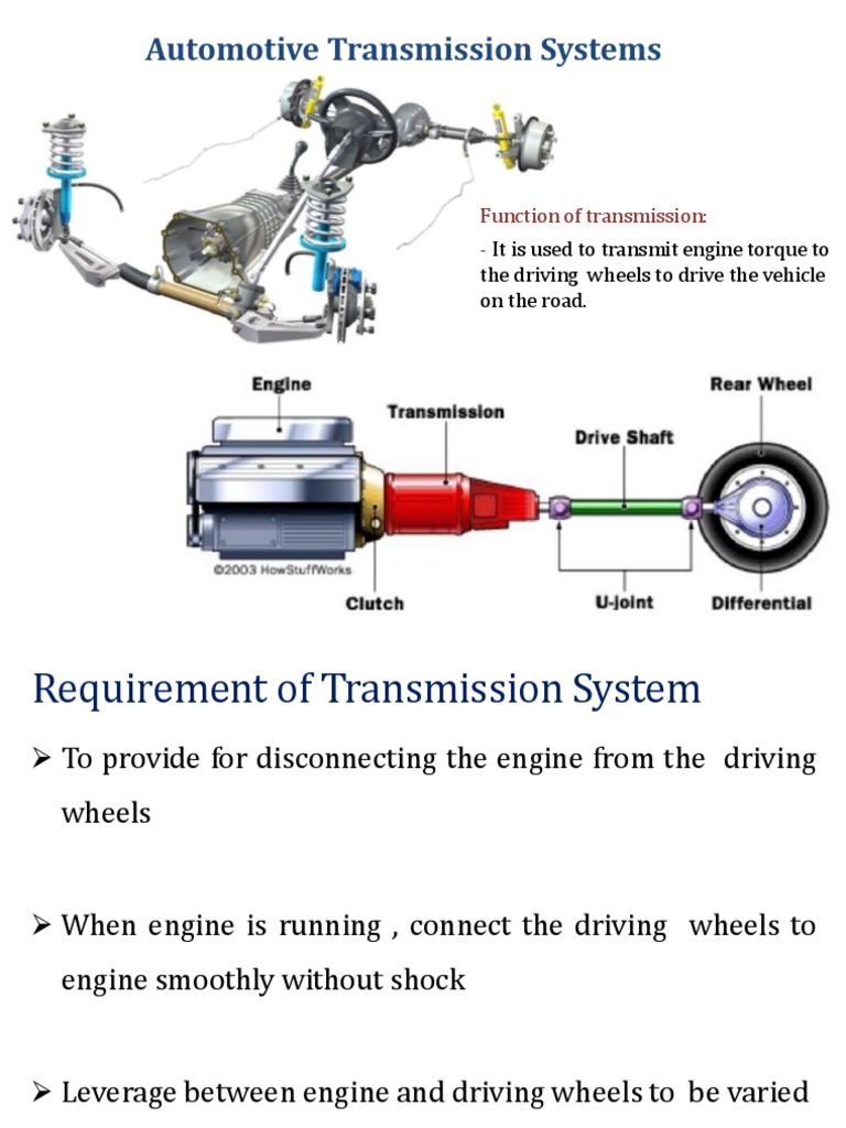 Lecture 5 - Transmission System | PDF | Clutch | Manual Transmission