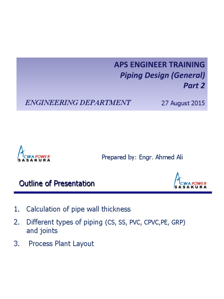 M-2 Piping Design (General) | PDF | Pipe (Fluid Conveyance ...