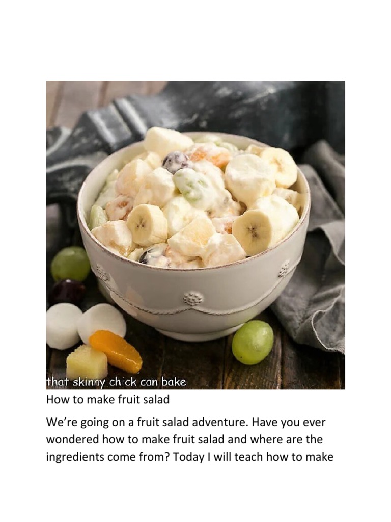 How To Make Fruit Salad | PDF