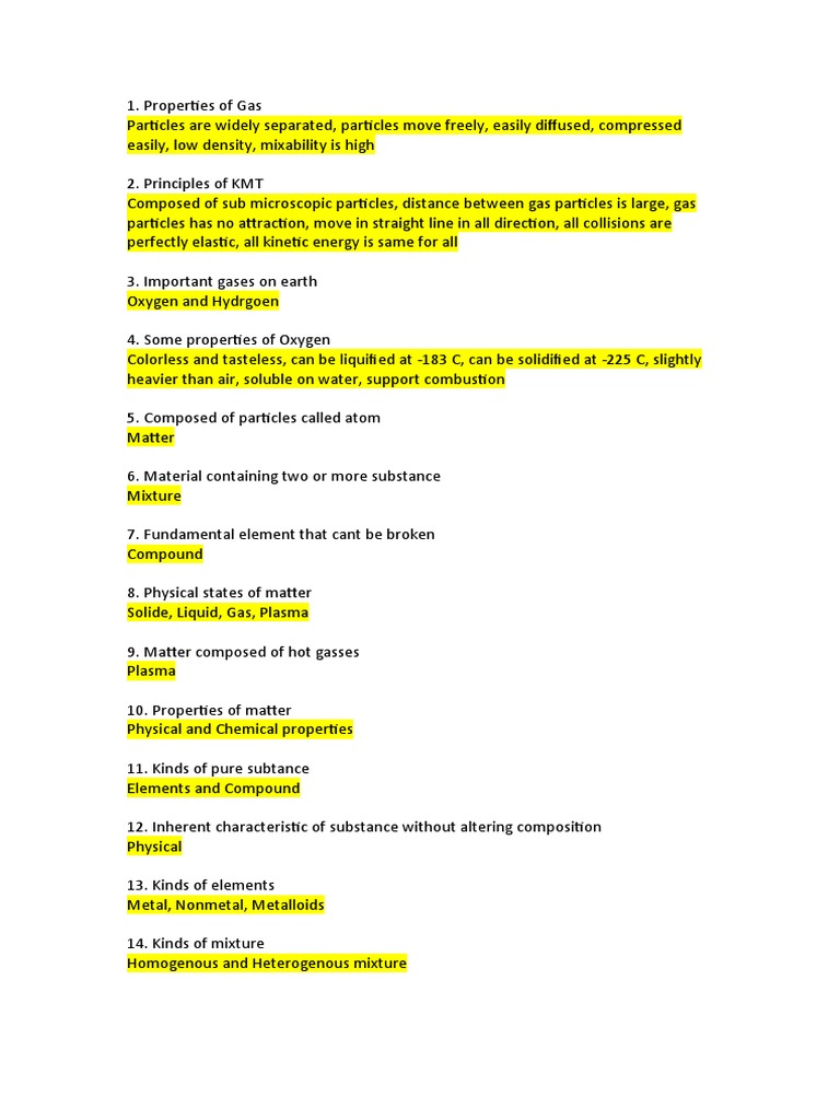 Properties and Principles of Matter | PDF | Gases | Matter