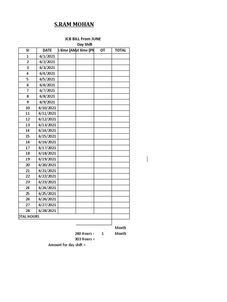 S.Ram Mohan: JCB Bill From June | PDF | Payments | Government Finances