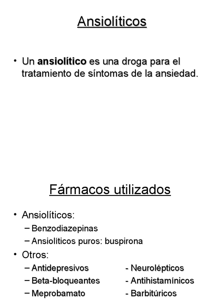 Ansiolíticos