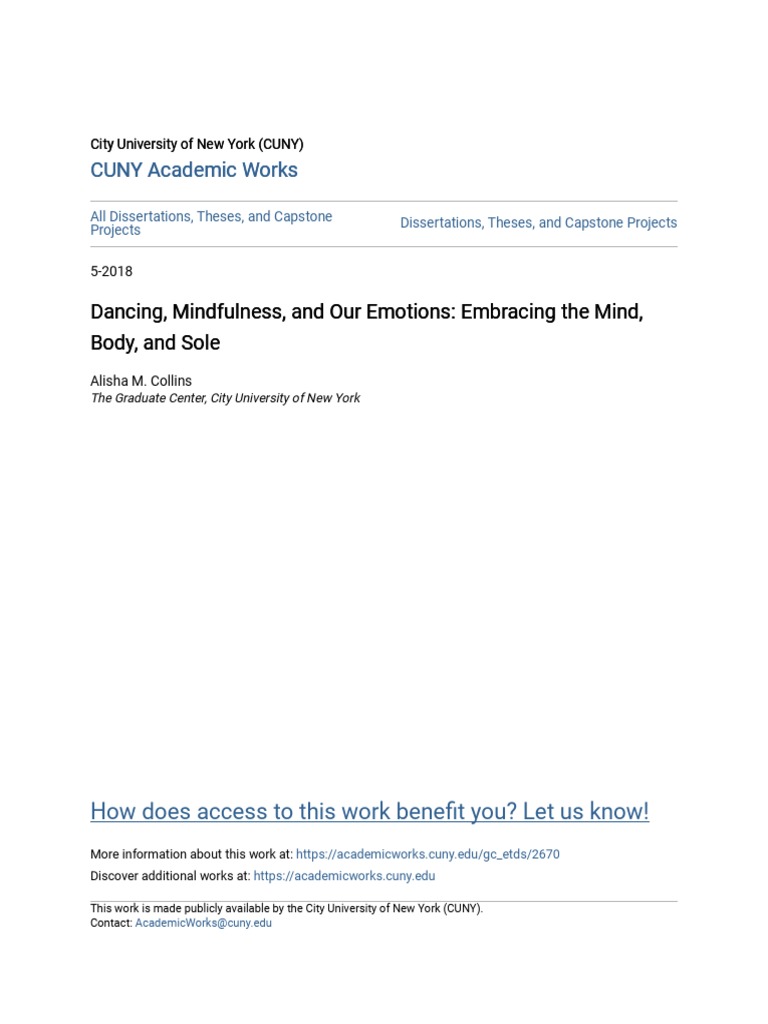 Dancing Mindfulness and Our Emotions - Embracing The Mind Body | PDF ...