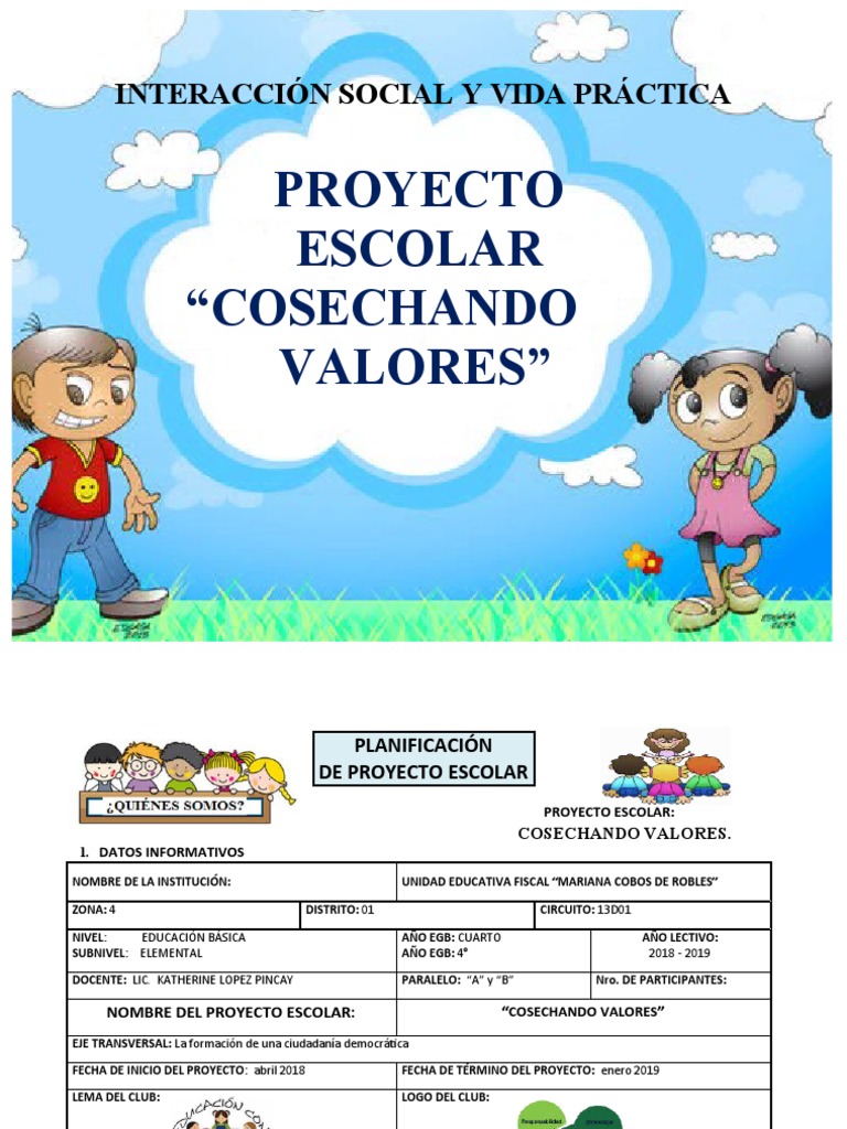 Proyecto de Valores | PDF | Aprendizaje | Comunicación