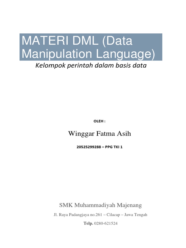 Bahan Ajar DML Ok | PDF