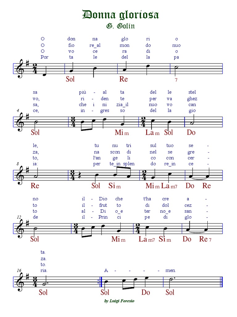 Donna Gloriosa - GOLIN | PDF