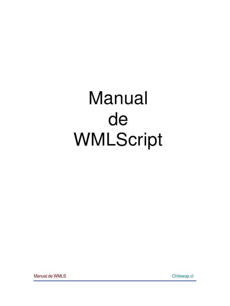 Manual de WMLscript | PDF | Tipo de datos | Programación de computadoras