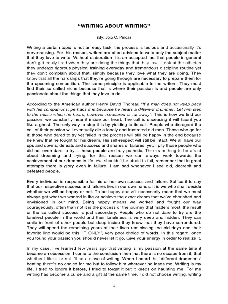 Insights on the Writing Journey | PDF | Diary | Writers