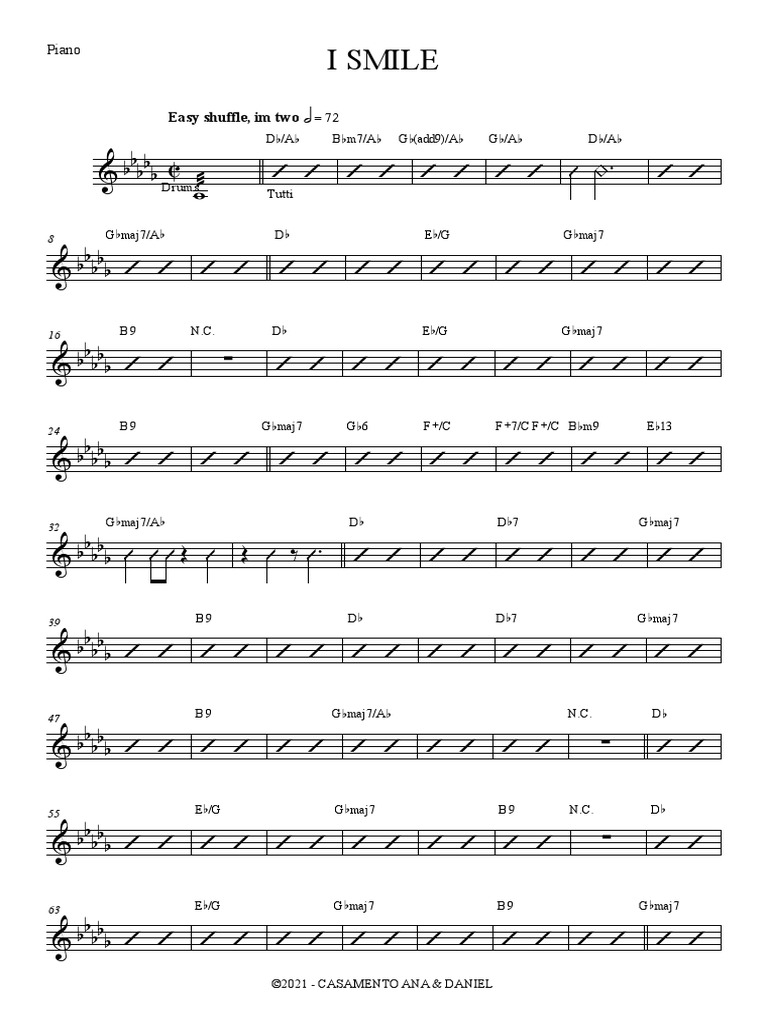 13 - I SMILE - Piano | PDF