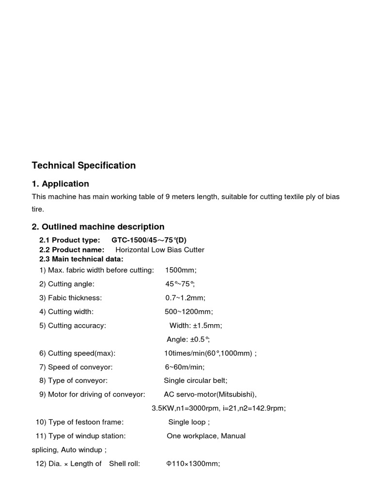 Spec Bias Cutting | PDF | Belt (Mechanical) | Electric Motor