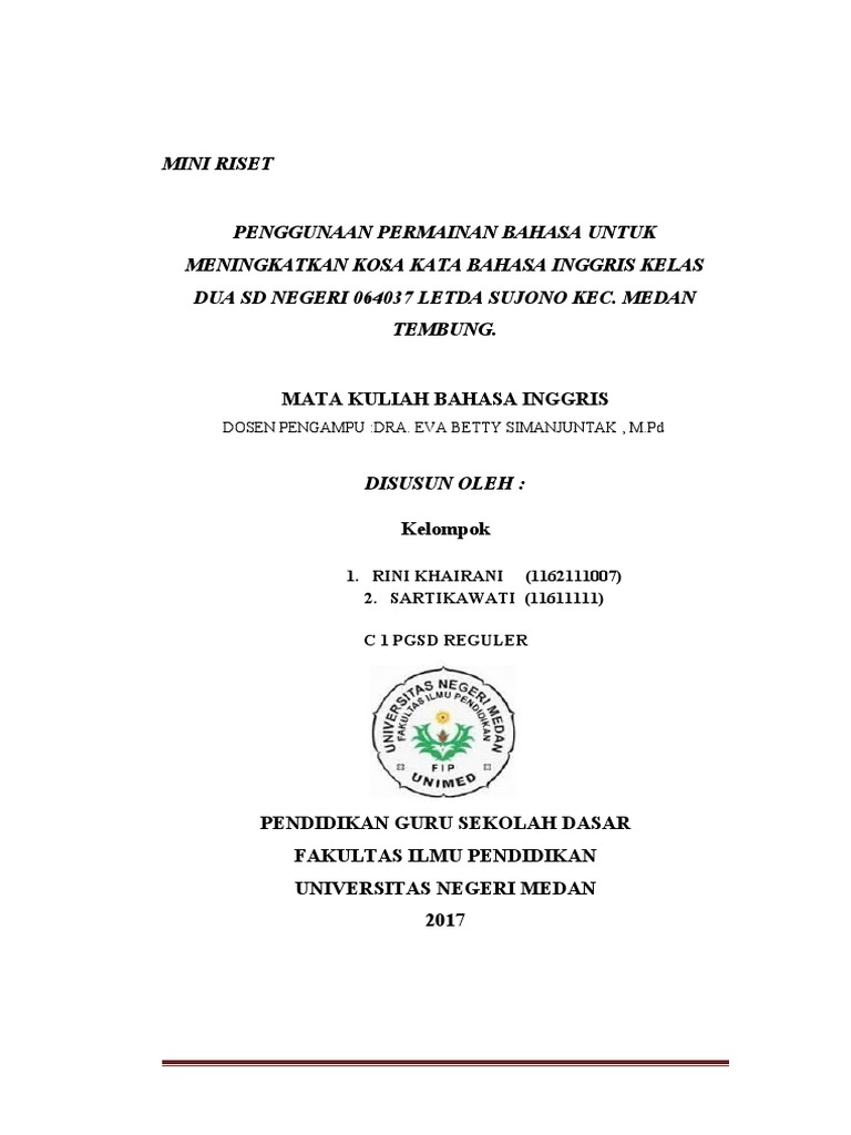 Mini Riset B. Ingg | PDF