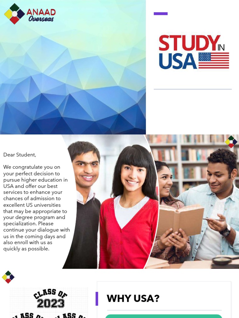 How To Plan and Study in The United States of America (USA) ? | PDF ...