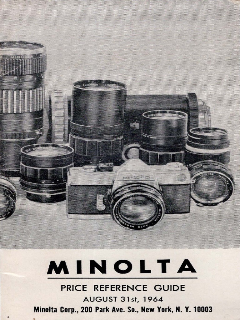 Minolta Price List 1964 | PDF | Camera Lens | Camera