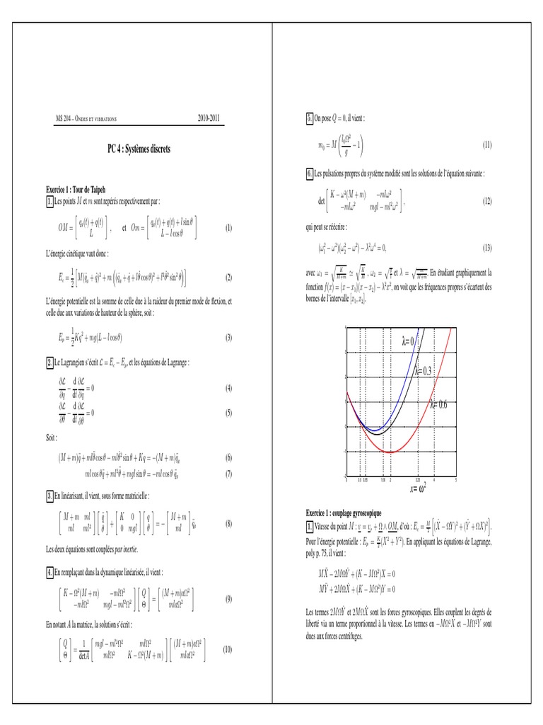pc4 Corrige | PDF | Rotation | Physique théorique