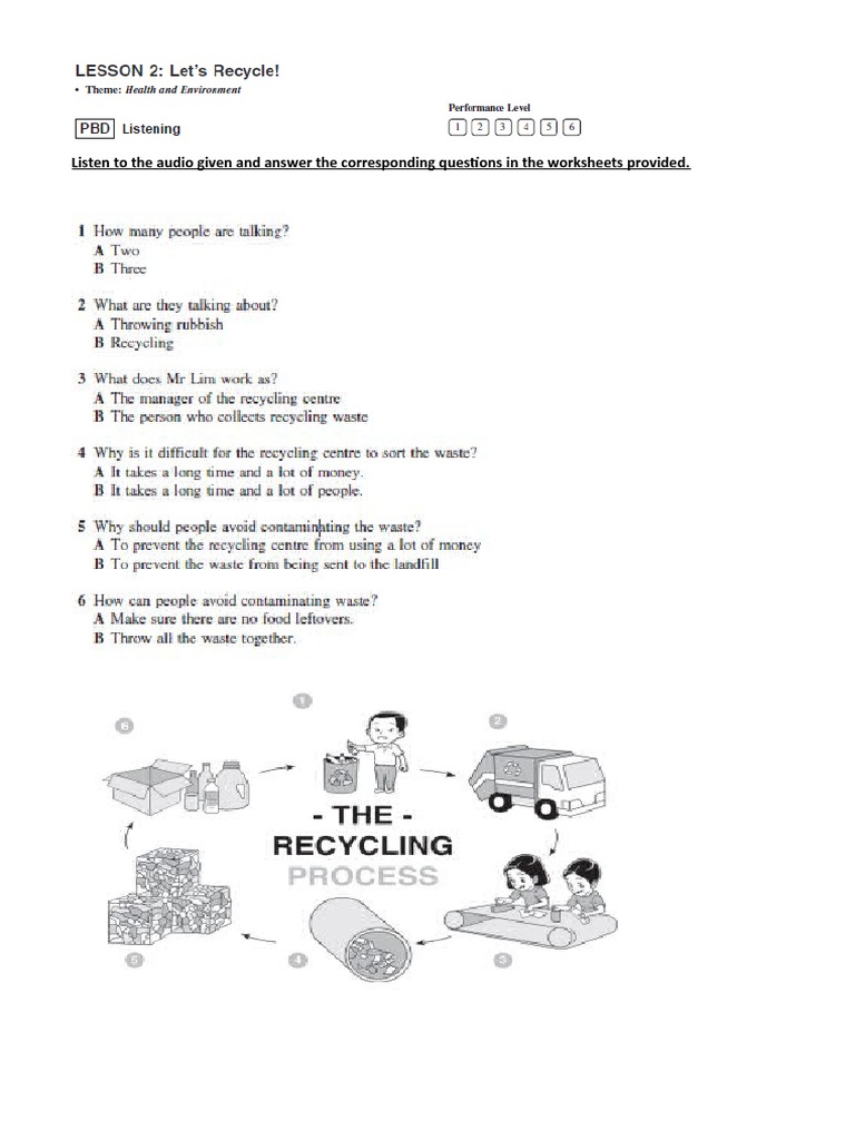 LESSON 2 Listen To The Audio Given and Answer The Corresponding ...