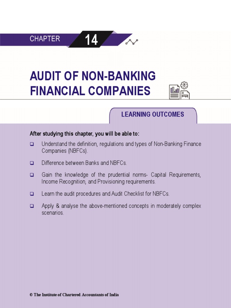 Audit of Non-Banking Financial Companies: After Studying This Chapter ...