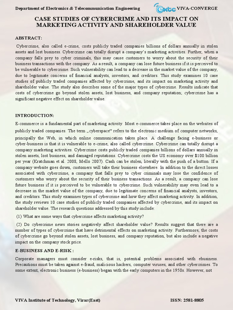 Case Studies of Cybercrime and Its Impact On Marketing Activity and ...