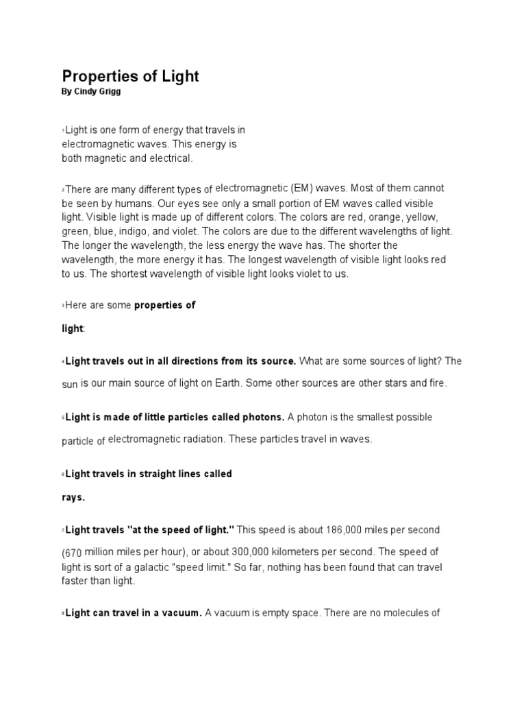 G8-Week 4 Light Worksheet | PDF | Light | Speed Of Light