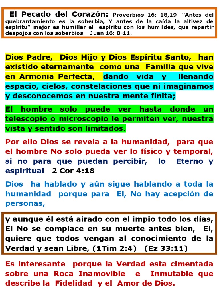 El Pecado Del Corazón PREDICA 06 - 7 - 21 | PDF | Pecado | Cristo (título)