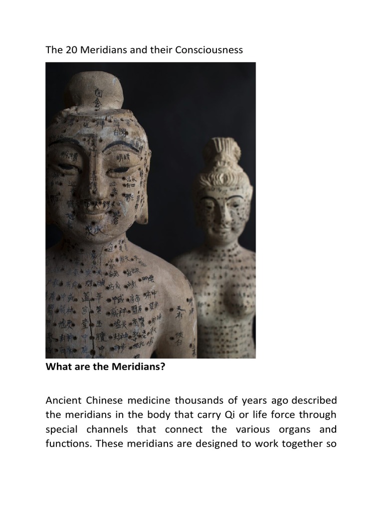 The 20 Meridians and Their Consciousness | PDF | Meridian (Chinese ...