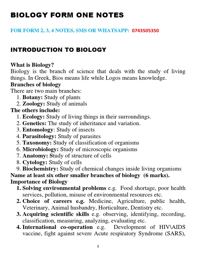 BIOLOGY NOTES For Stuff | PDF | Osmosis | Leaf
