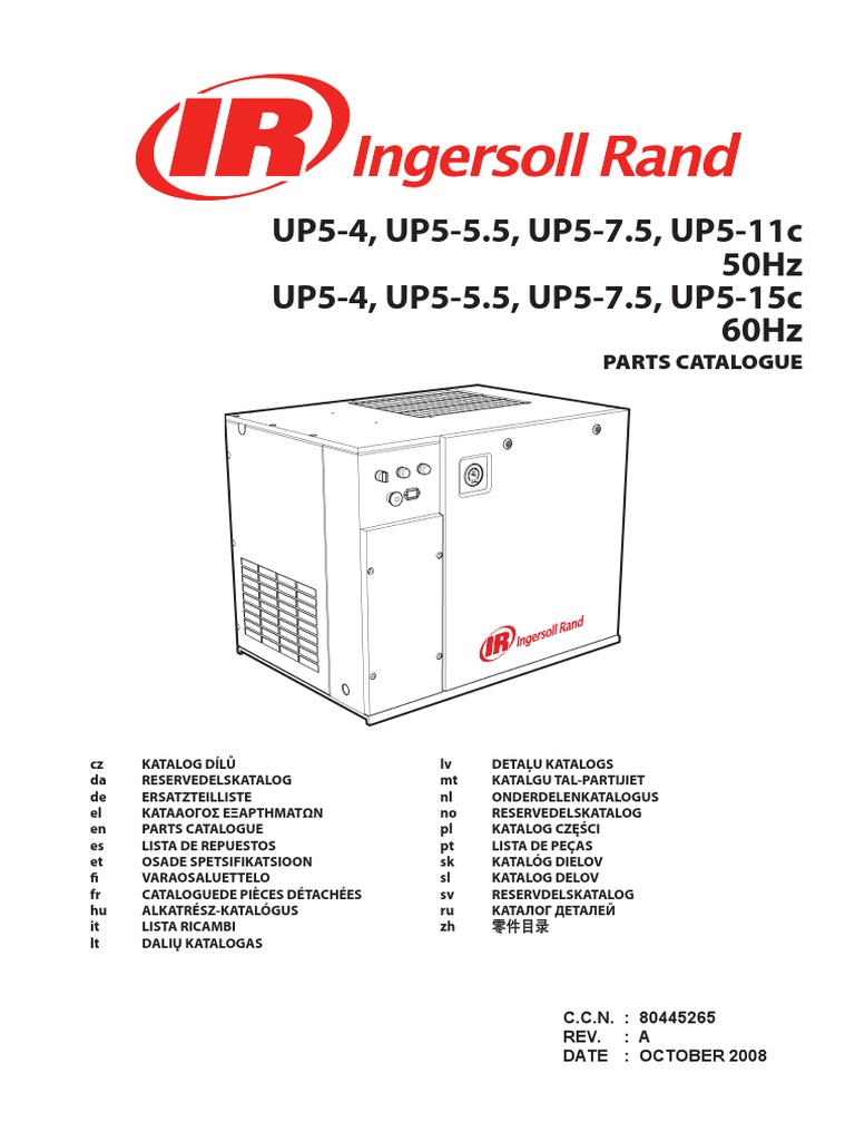 UP5-4 UP5-5.5 UP5-7.5 UP5-15c Parts 80445265 Oct 2008 | PDF | Relay ...