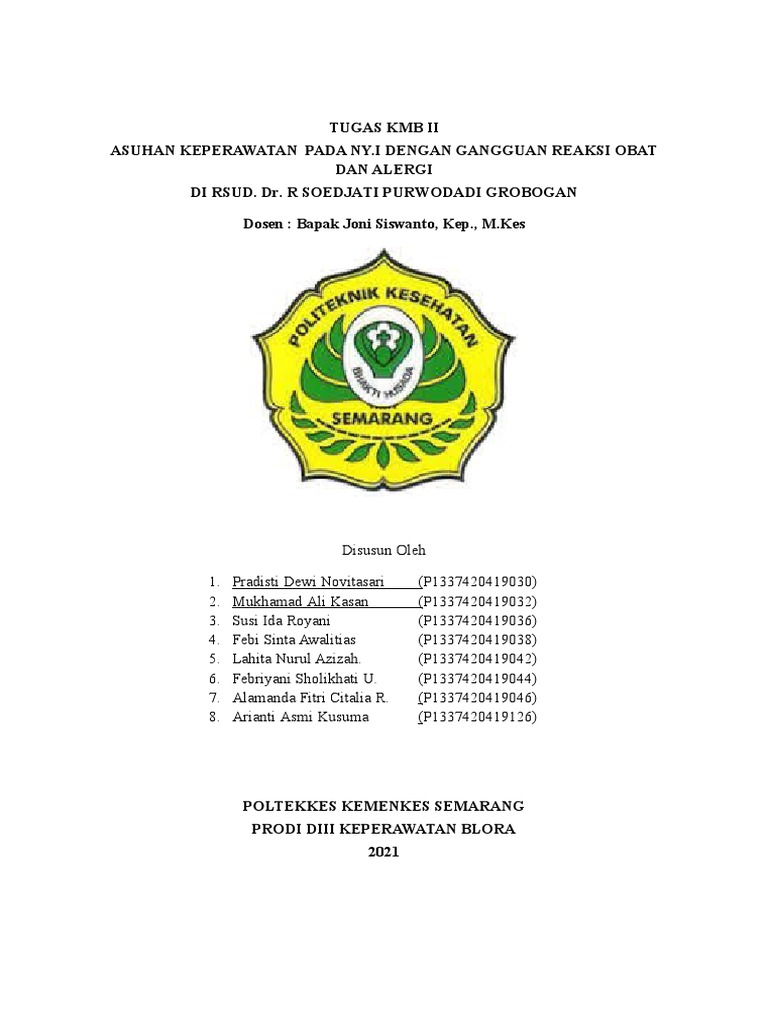 Makalah Reaksi Obat Dan Alergi | PDF
