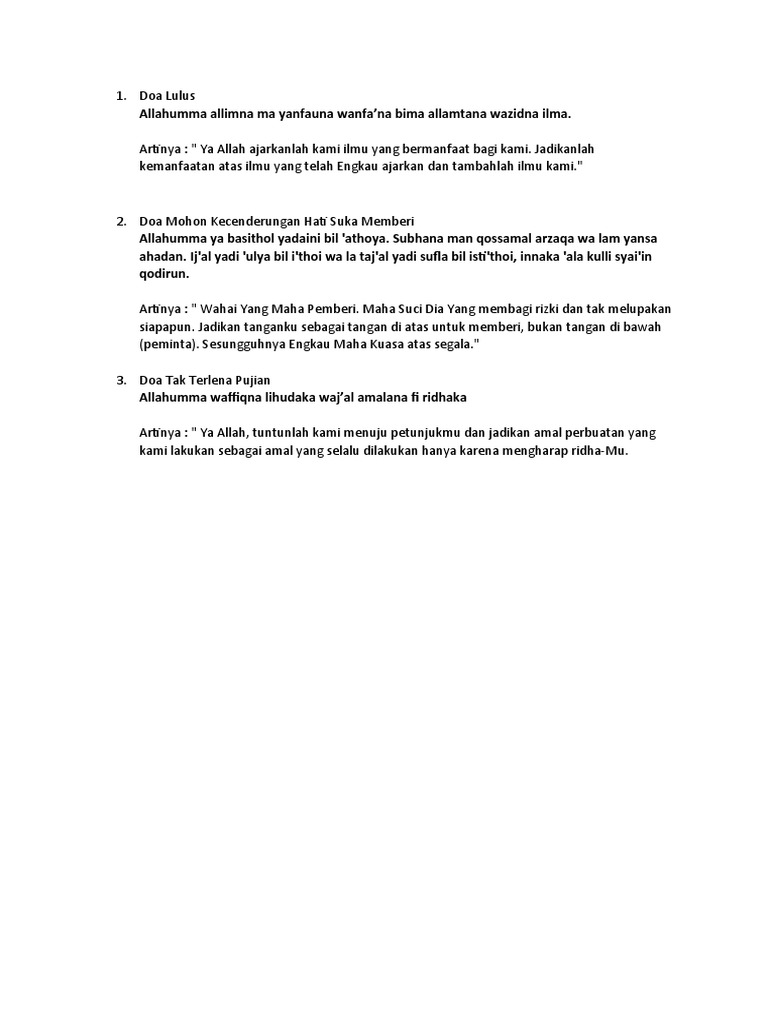 Doa Saat Lulus | PDF | Pengembangan Diri | Agama & Spiritualitas