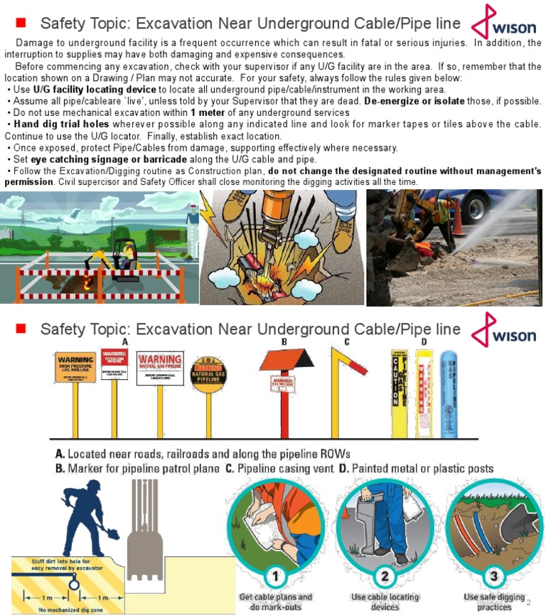 Safety Topic Working Near Underground Cable | PDF