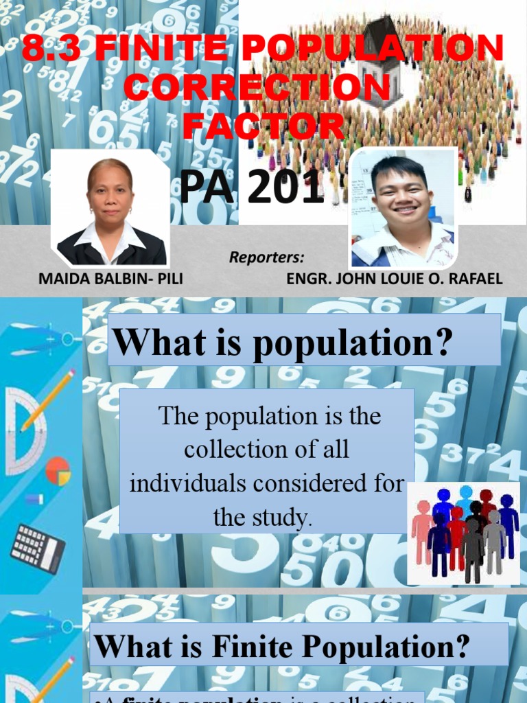Understanding Finite Population Correction | PDF | Standard Error ...