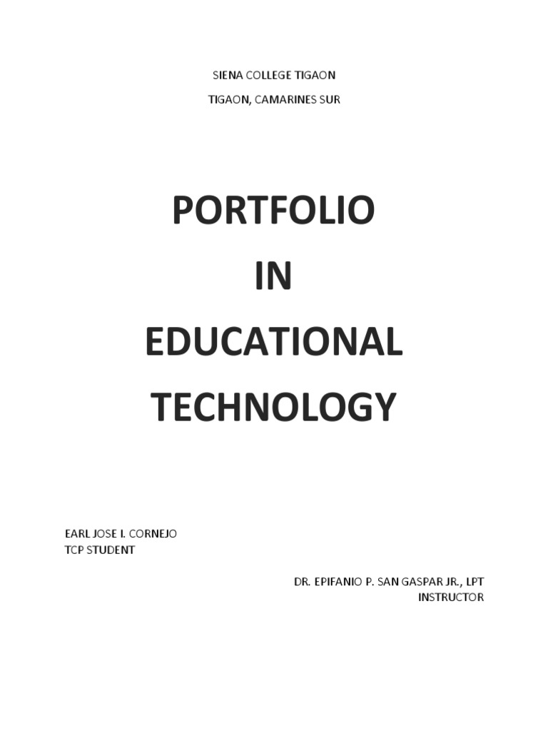 Portfolio IN Educational Technology: Siena College Tigaon Tigaon ...