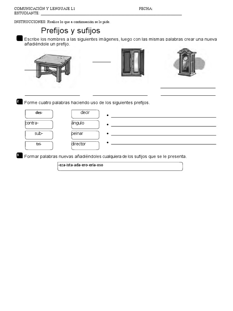 Los Sufijos y Prefijos | PDF