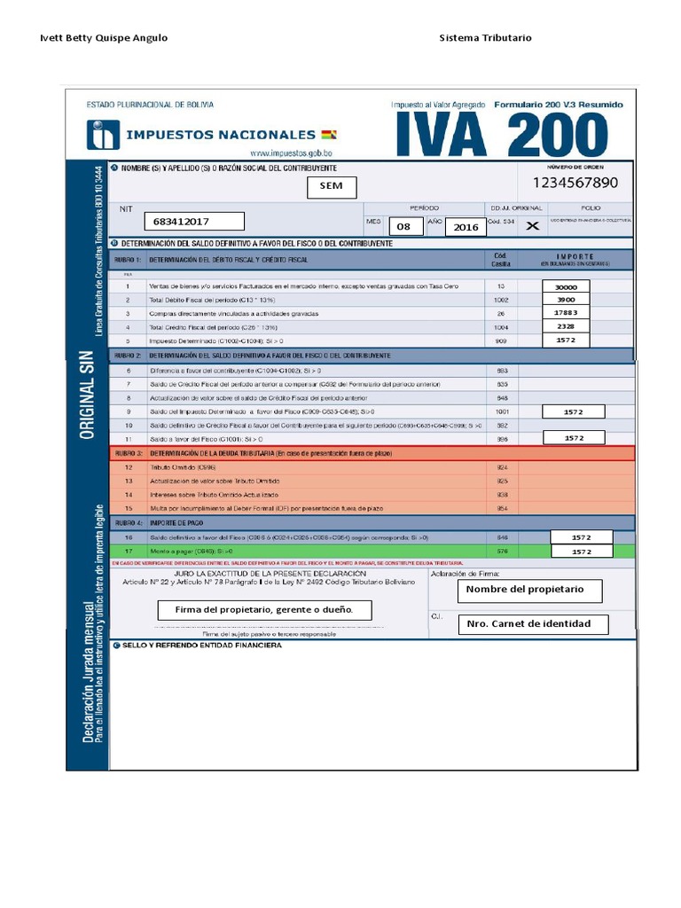 Formulario 200 | PDF