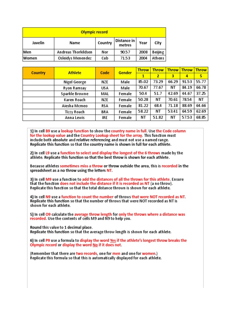 Spreadsheet Exam Questions - PT 2 | PDF | Computer Programming | Teaching Mathematics