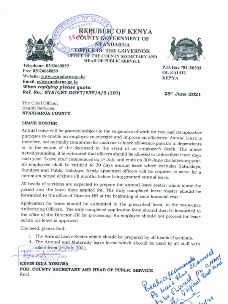 Leave Application and Roster | PDF