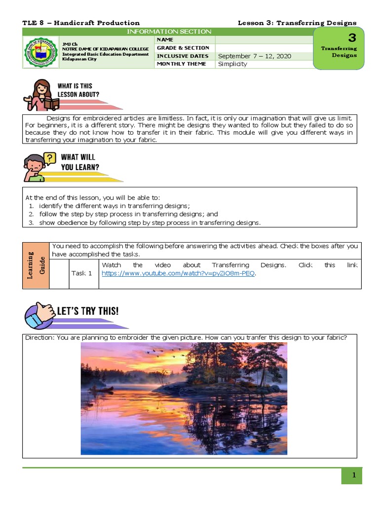 TLE 8 Week 3 | PDF | Grammar | Nature
