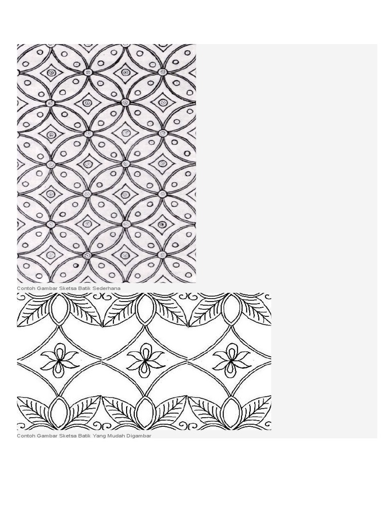 Contoh Ornamen Motif Batik Flora Fauna | PDF