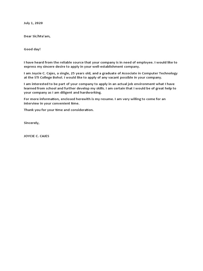 Update Application Letter | PDF | Cognition | Science