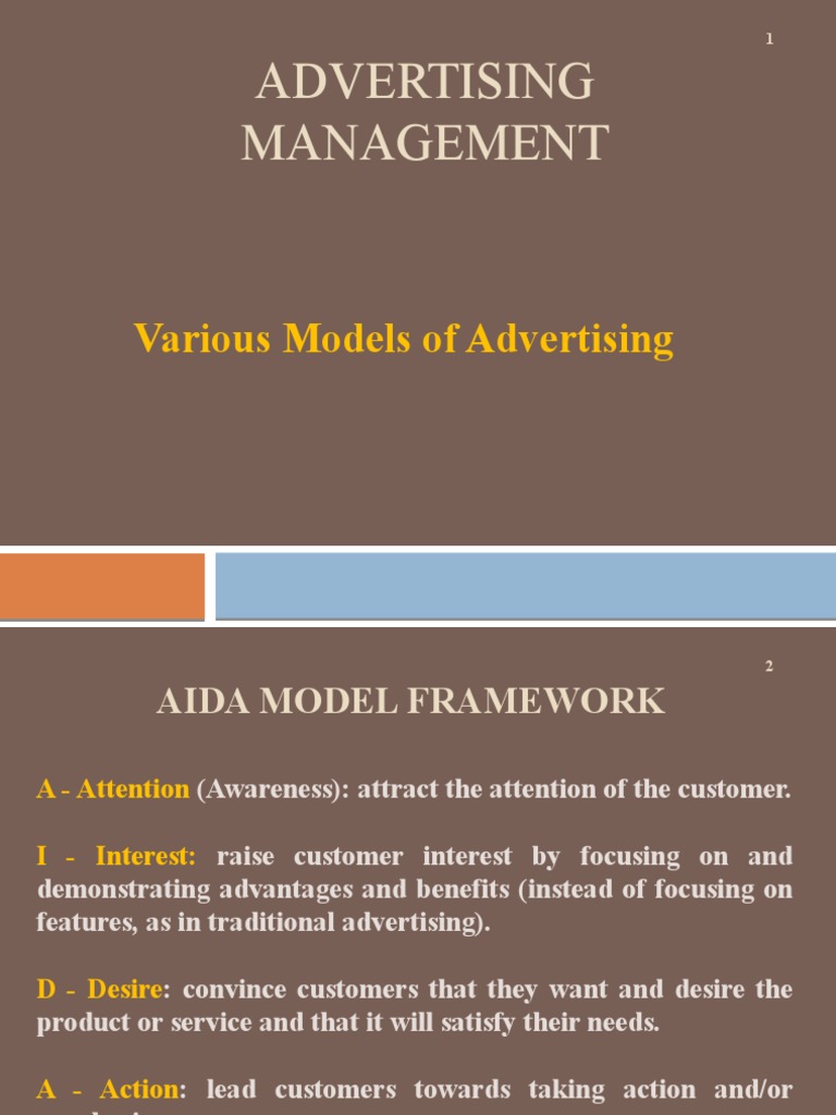 AIDA Model Advertising | PDF | Target Audience | Brand
