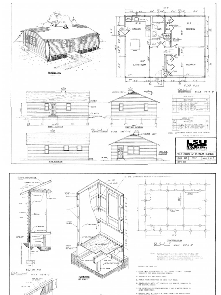 5997 Pole Cabin W Plenum Heating | PDF
