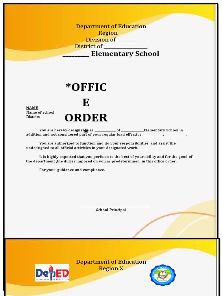 Office Order Template | PDF