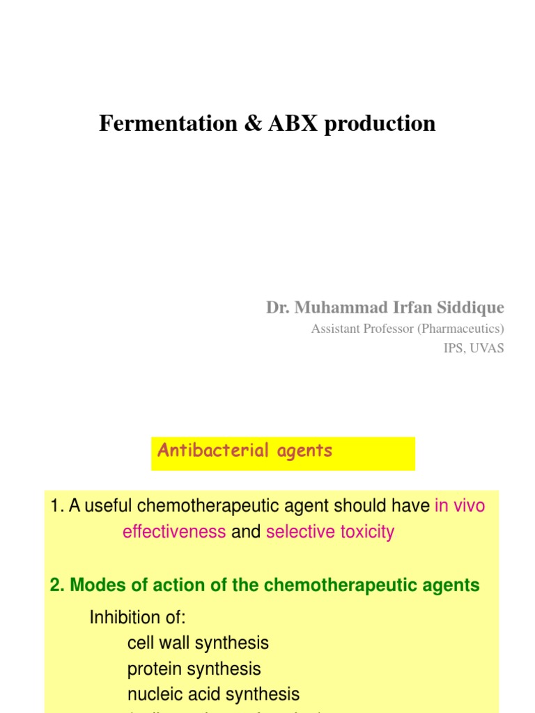 ABX Fermentation | PDF | Penicillin | Bacteria